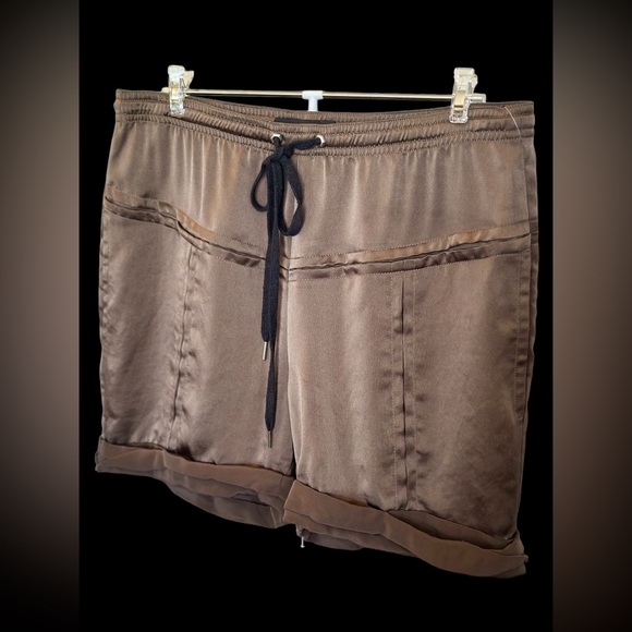 Alexander Wang | Shorts | New Chocolate Brown Satin Mini Shorts With ...
